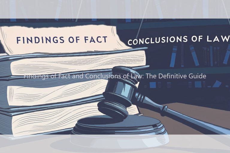 Findings of Fact and Conclusions of Law: The Definitive Guide - Senior ...